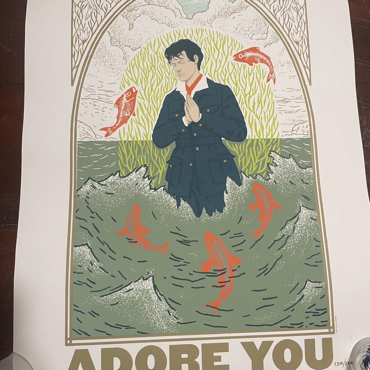 Limited Edition Silk Screened “Adore You” Poster -... - Depop