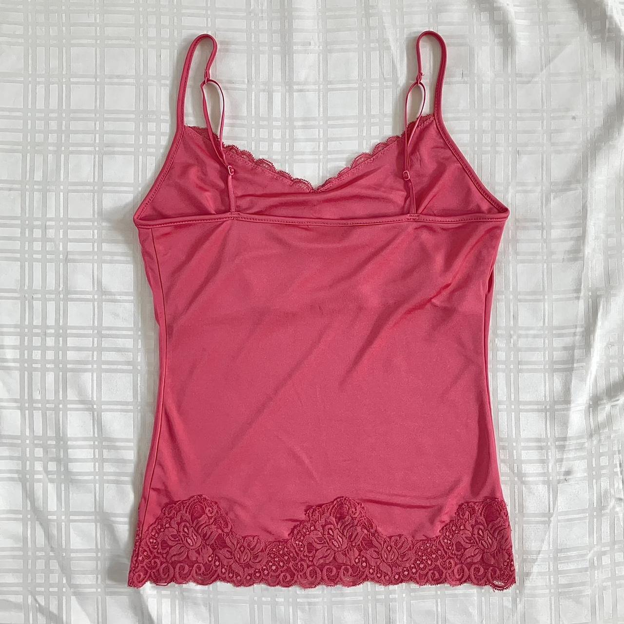🦩 The Limited pink lace cami with elastic bust... - Depop