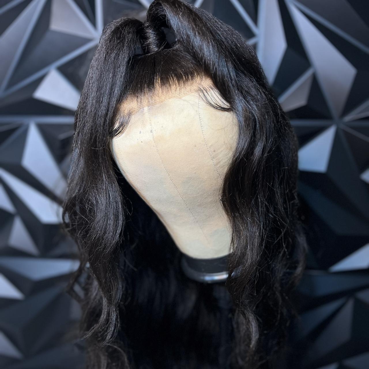 Kinky Straight Glueless Wig Texture is a bit course... - Depop