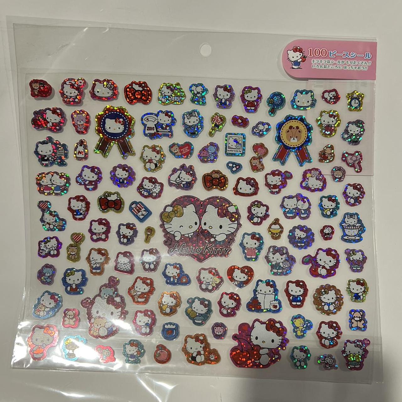 hello kitty sticker sheet super cute and official... - Depop