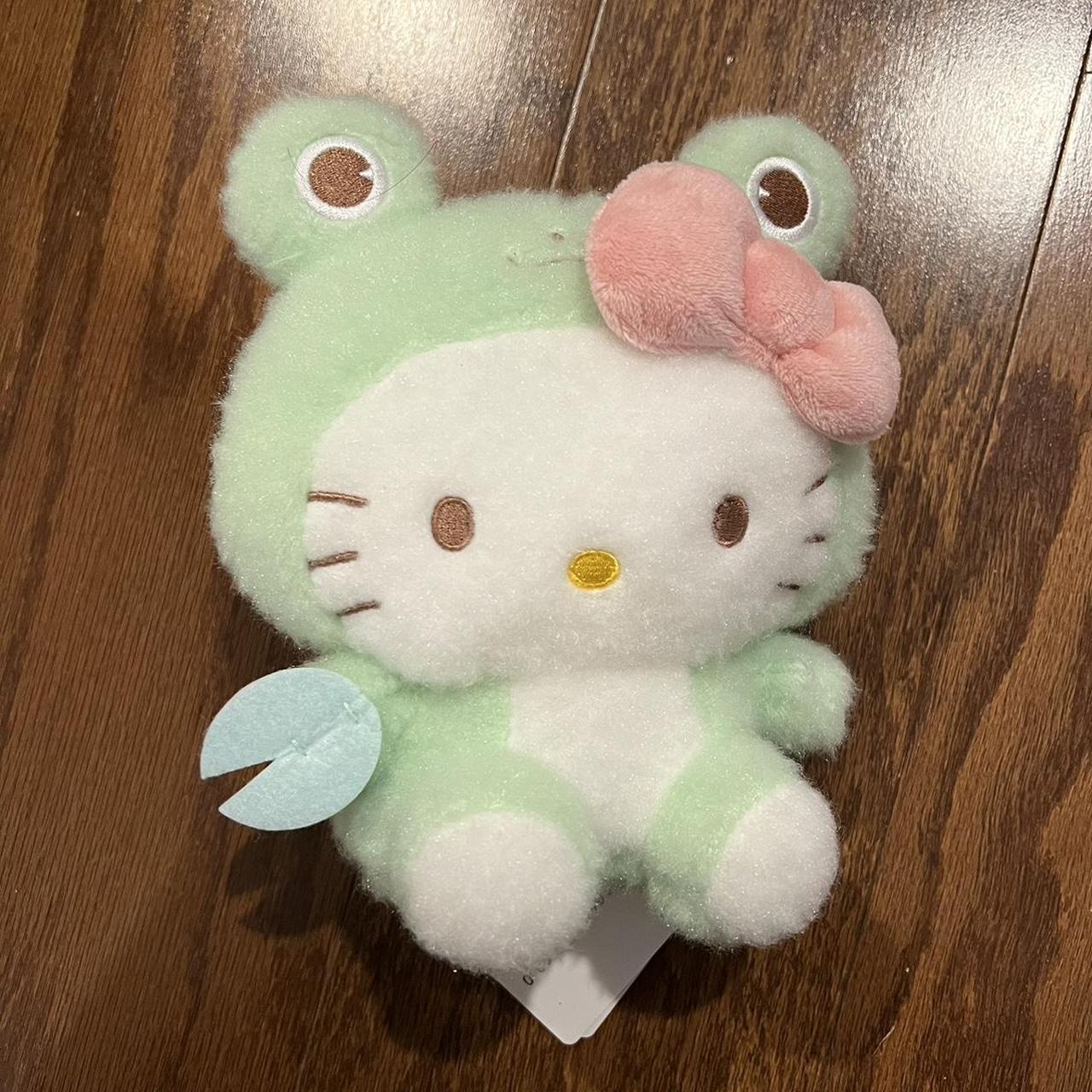 official sanrio fuzzy hello kitty frog plushie... - Depop