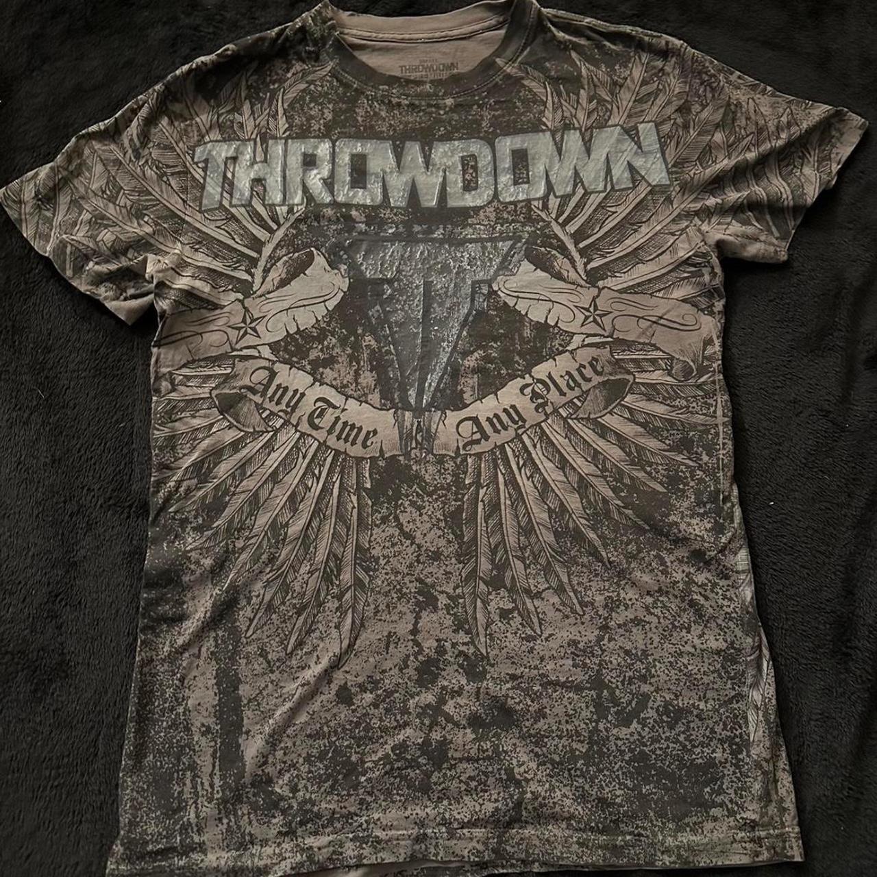 Insane 2000s Throwdown Skull RARE graphic tee (super... | Depop