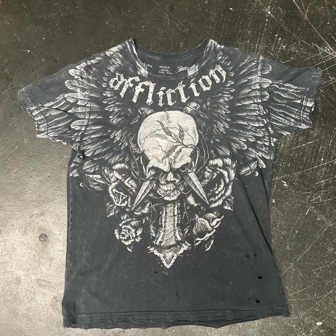 Crazy rare affliction cross over shirt this the og... - Depop