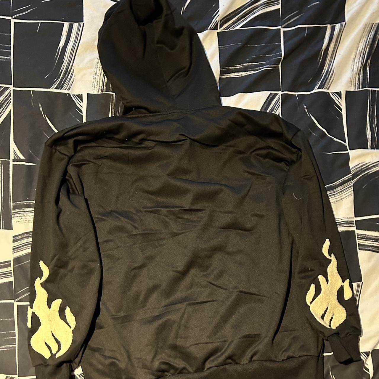 Y2K Zip-Up Hoodie “Sparks” Size M #y2k #zipup #hoodie - Depop