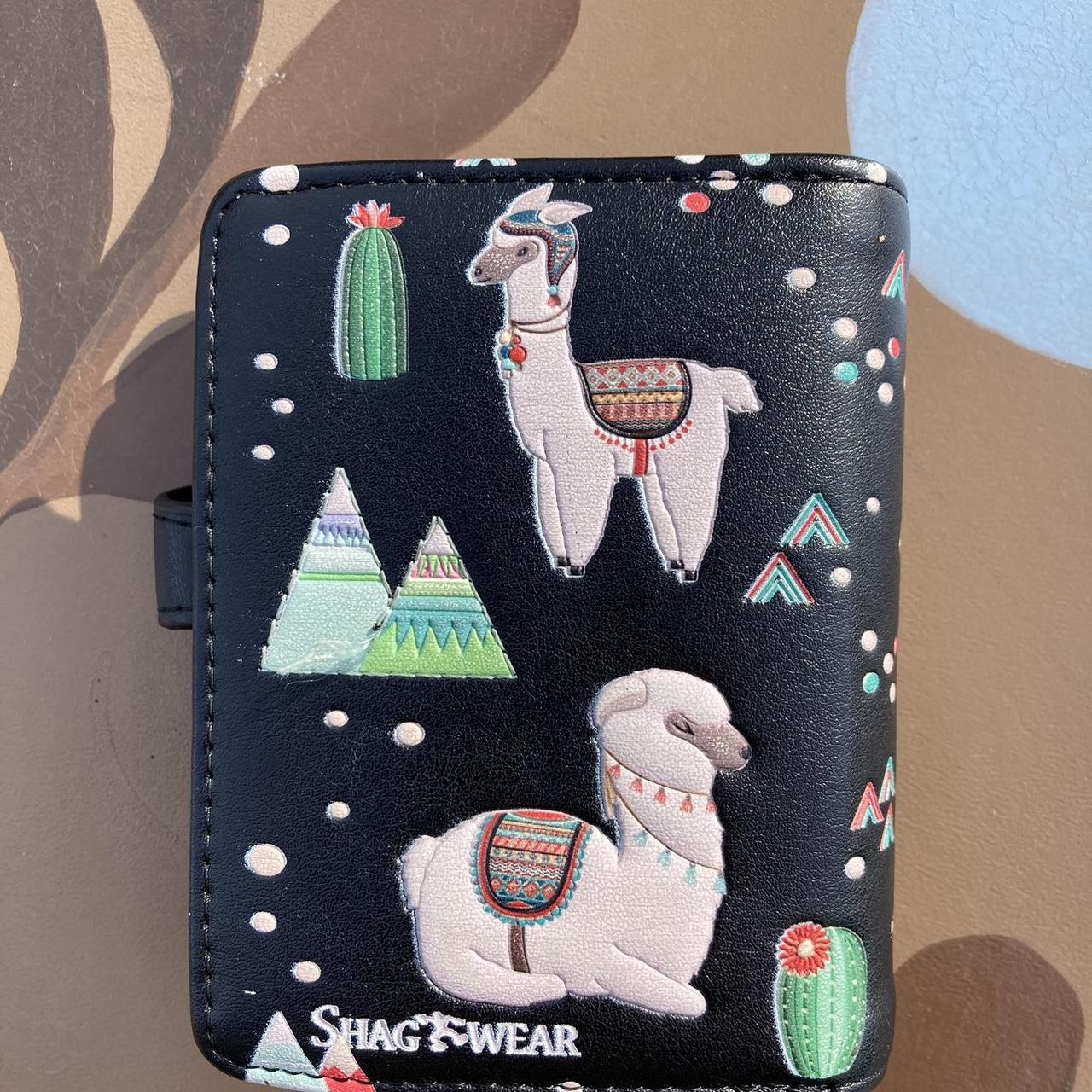 Black multi-coloured llama wallet #llamalove | Depop