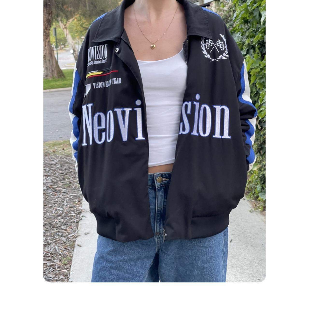 Unisex Neovision racing team moto jacket in black... - Depop
