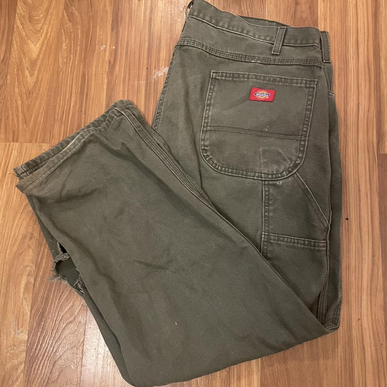 Green Dickie Carpenter Pants Really Good To Skate Depop