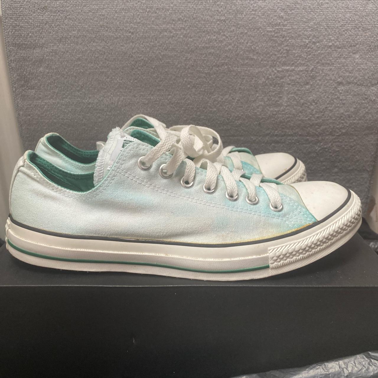 Converse all star faded light blue low tops - Depop