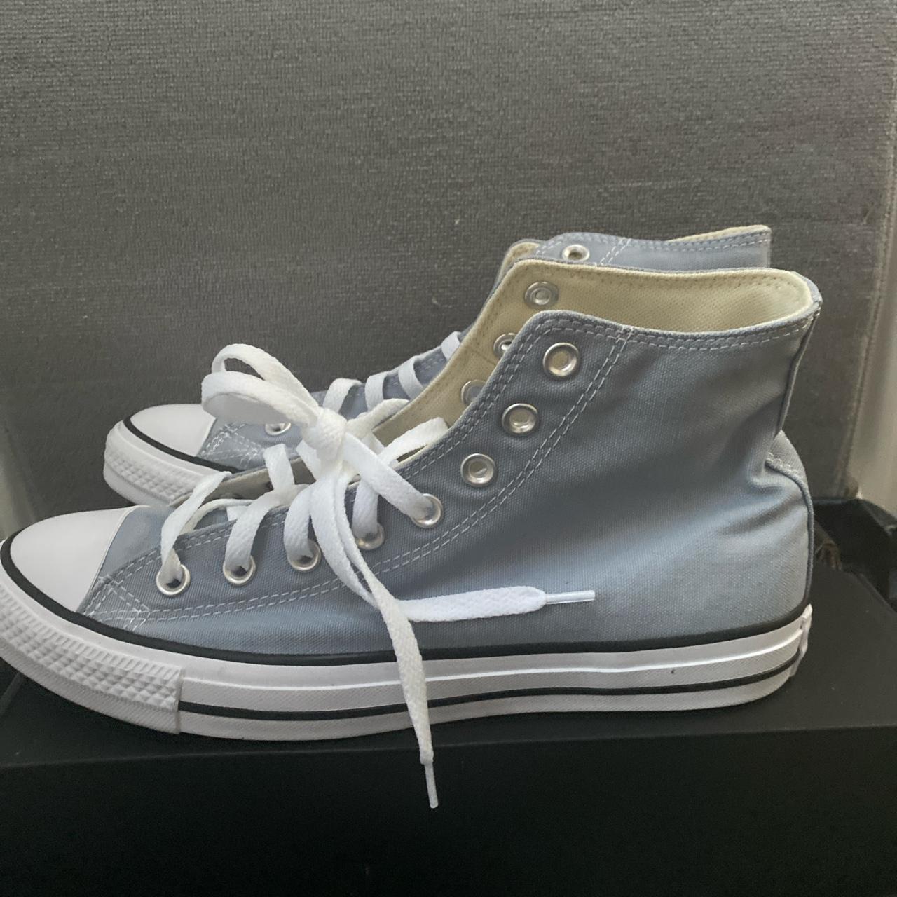 Converse chuck taylor all star light blue high tops - Depop