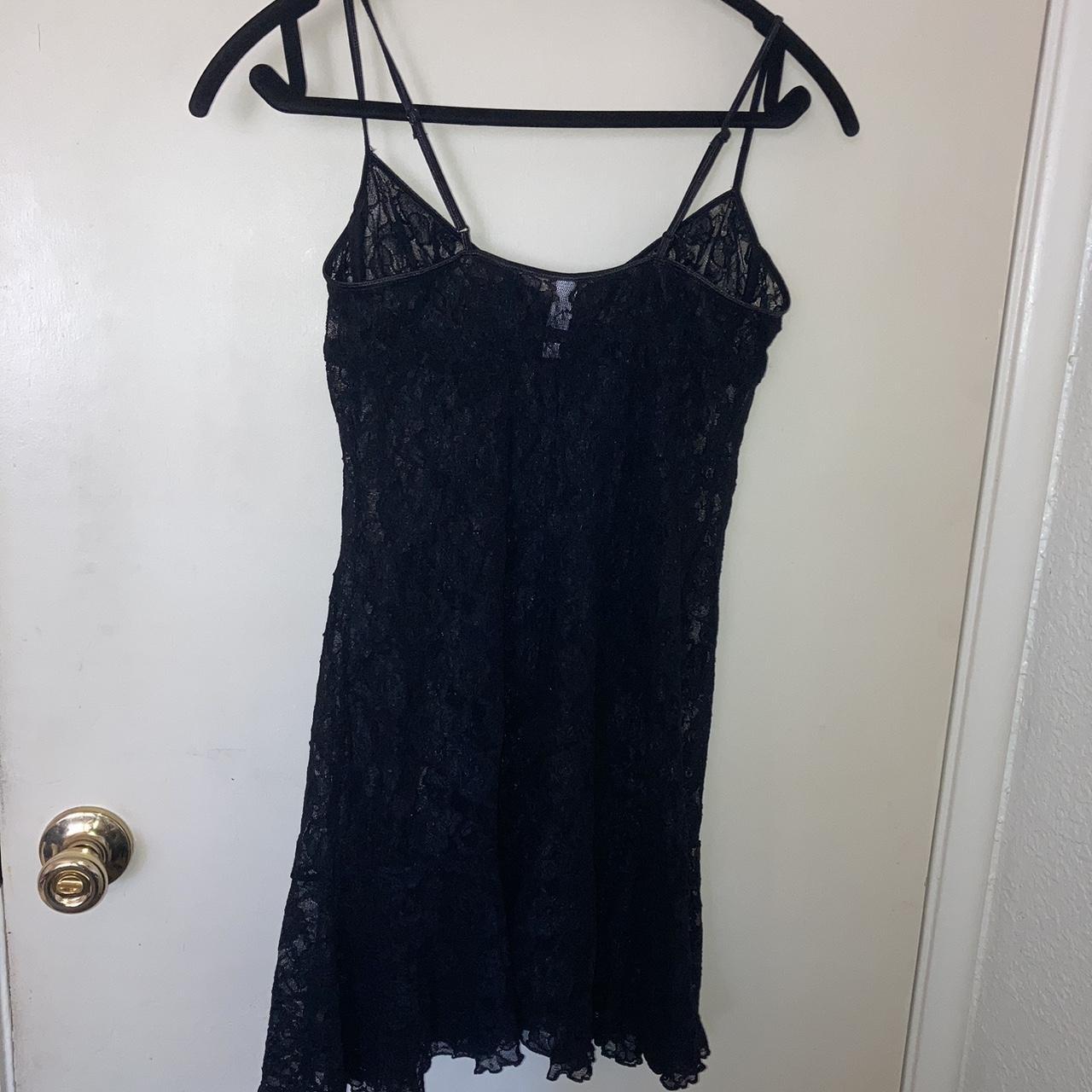 Inner Secrets Black Lace Nightie with Underwire... - Depop