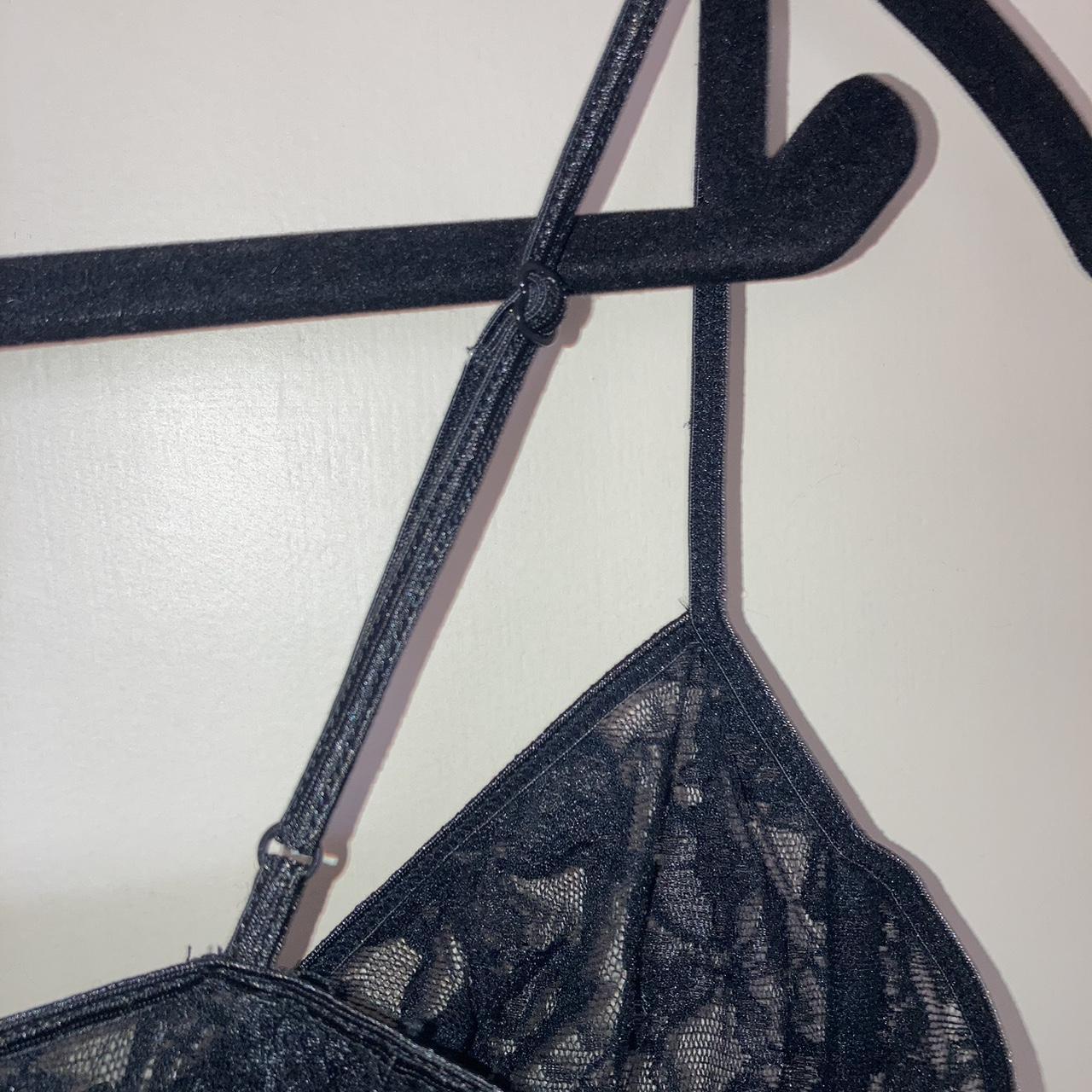 Inner Secrets Black Lace Nightie with Underwire... - Depop