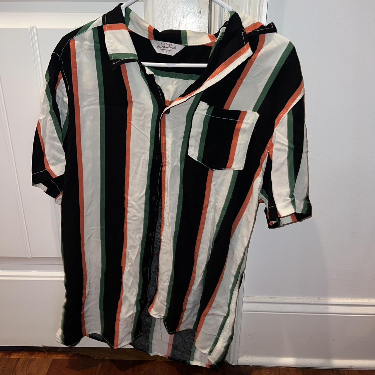 Multi Colored Button Up Blouse - Depop