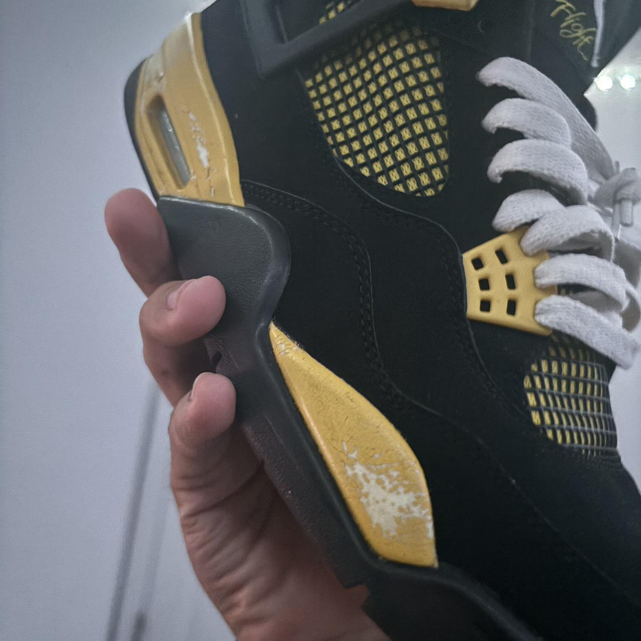 Jordan 4 yellow thunder og 2012 paint coming off has... - Depop
