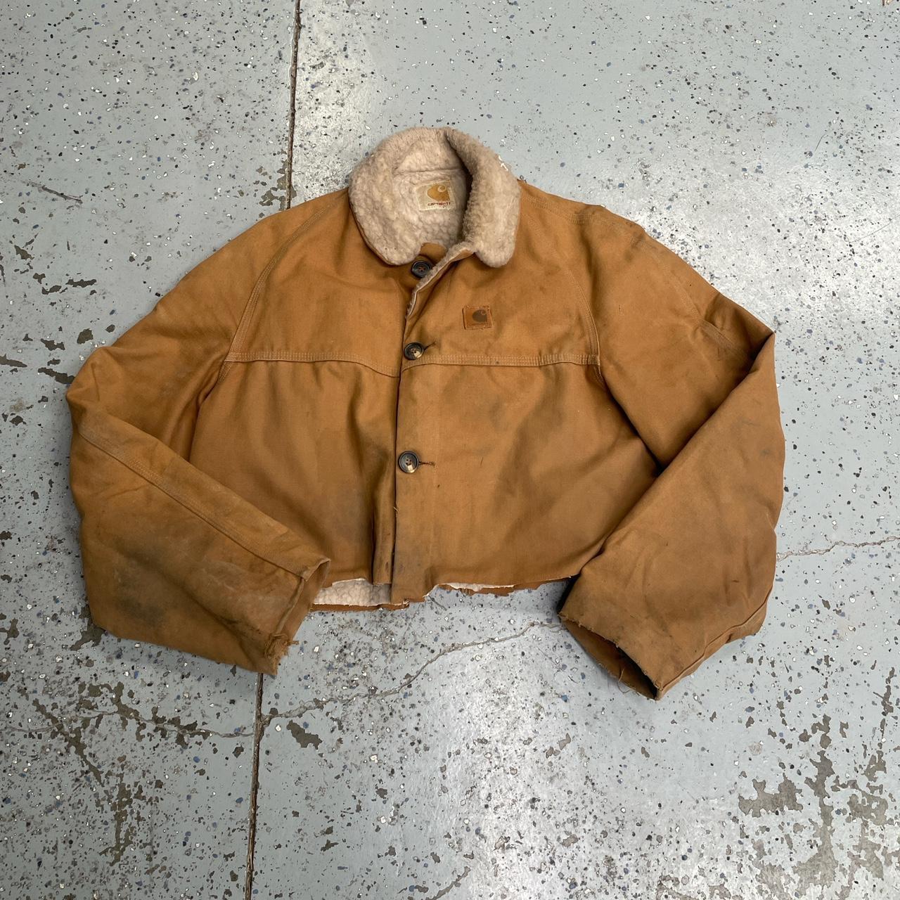 Vintage 70s Carhartt Cropped Detroit Style Jacket... - Depop