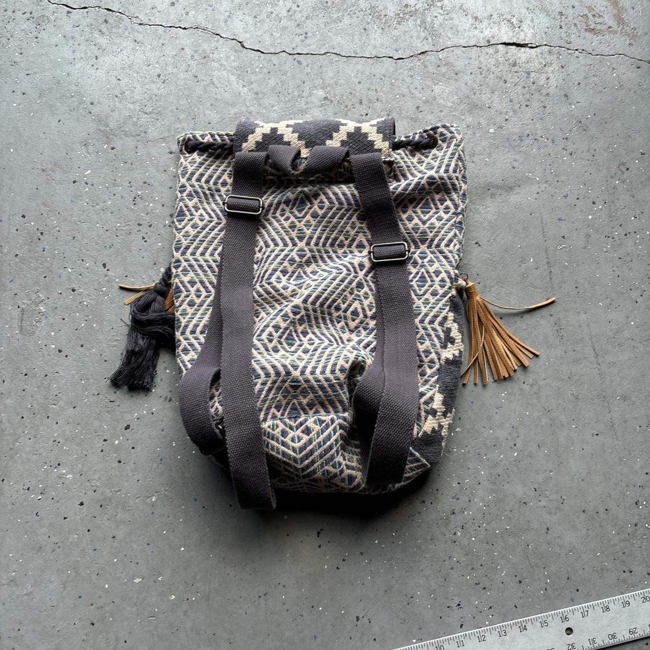 Vintage Hippie Hiking Backpack Boho style... - Depop