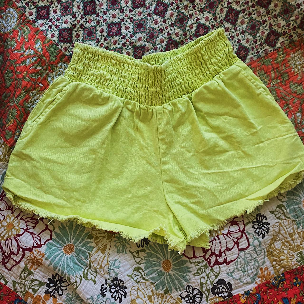 Wild Fable Neon Yellow shorts - Depop