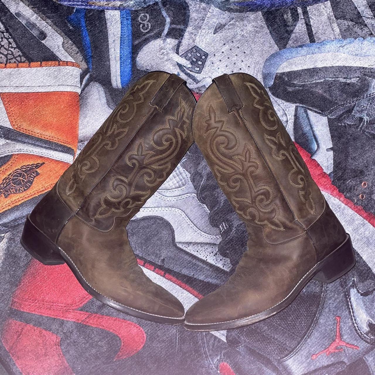 Justin Buck 13" Round Toe Cowboy Boots - Depop