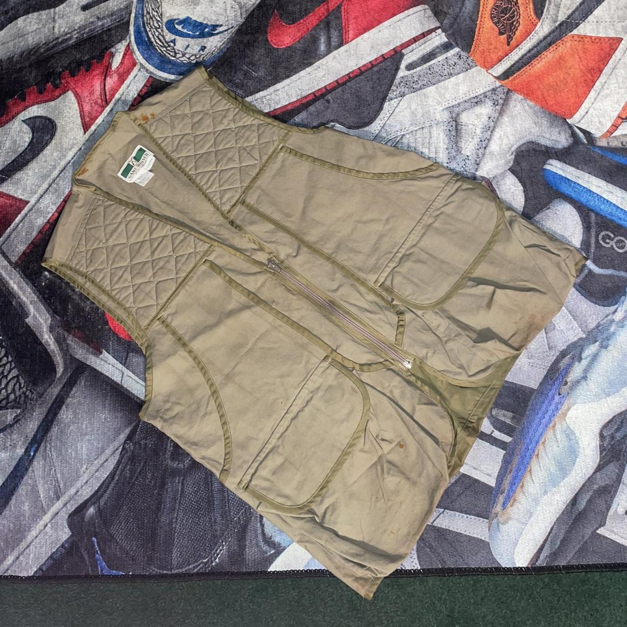 Vintage Game Winner Vest 20x28 multiple stains shown... - Depop