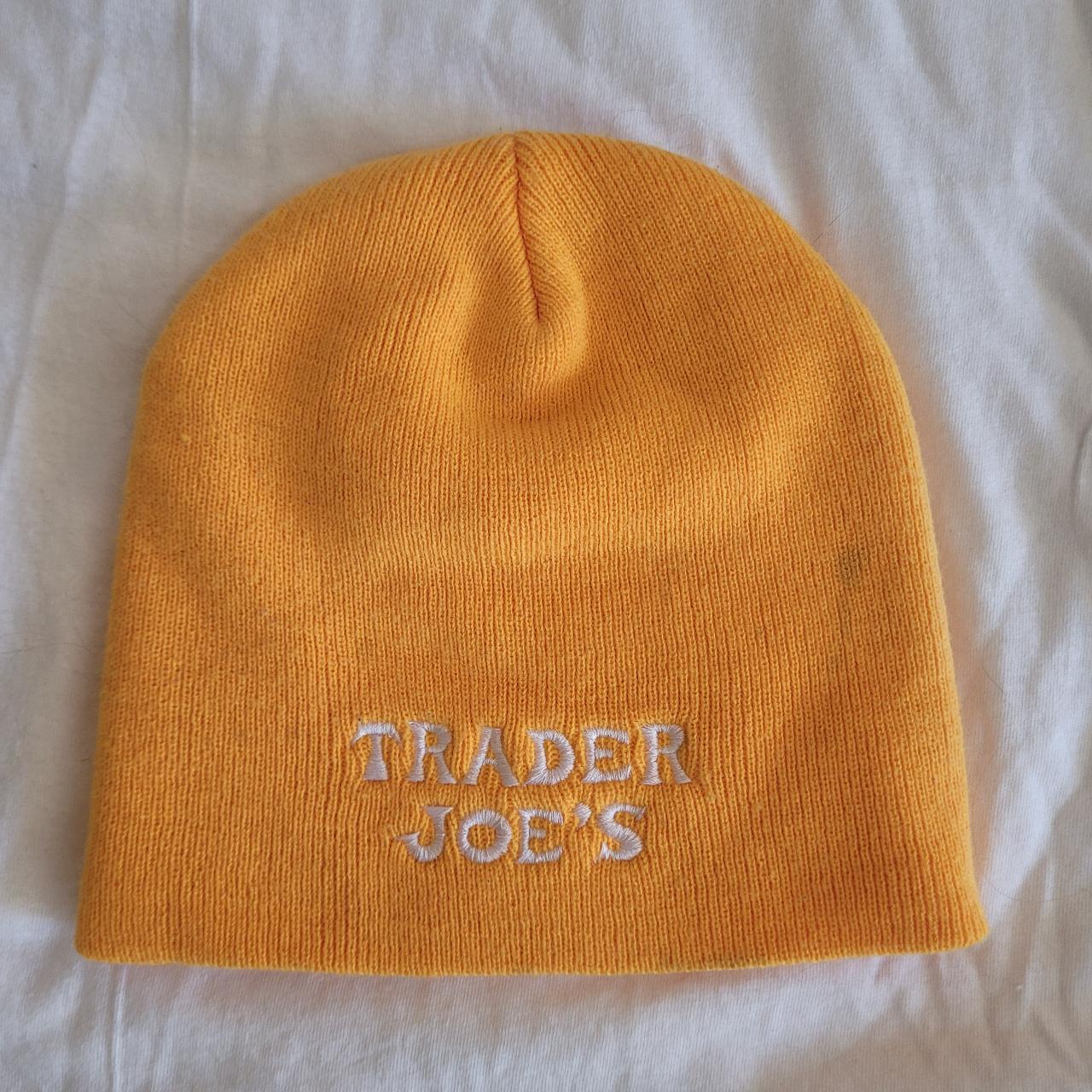 Orangish Yellow Trader Joe's Beanie - Depop