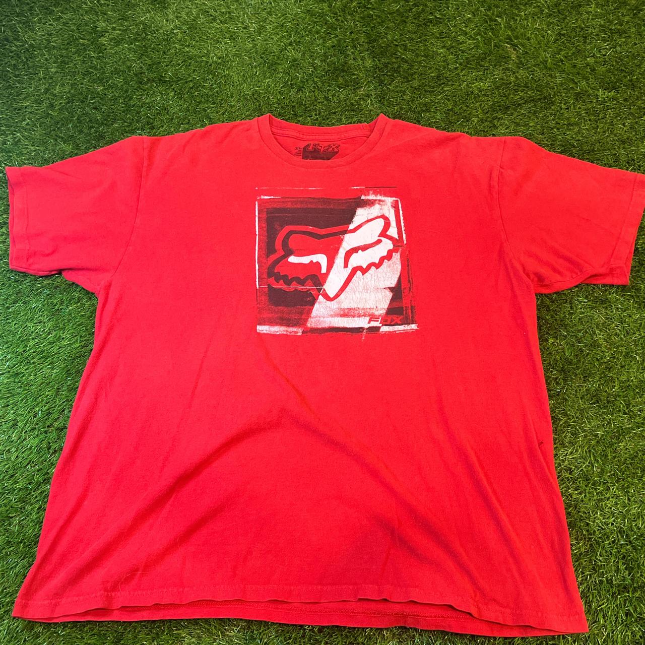 RED FOX SHIRT WITH A SIMPLE GRAPHIC TRUE 2 SIZE! ... - Depop