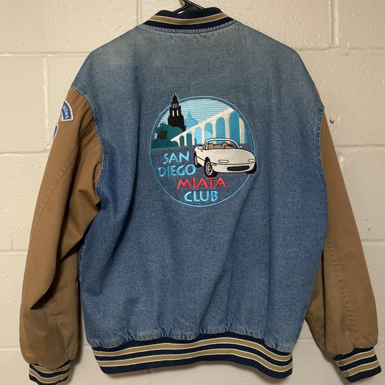 Cambridge Classic vintage 90s Miata Club bomber... - Depop
