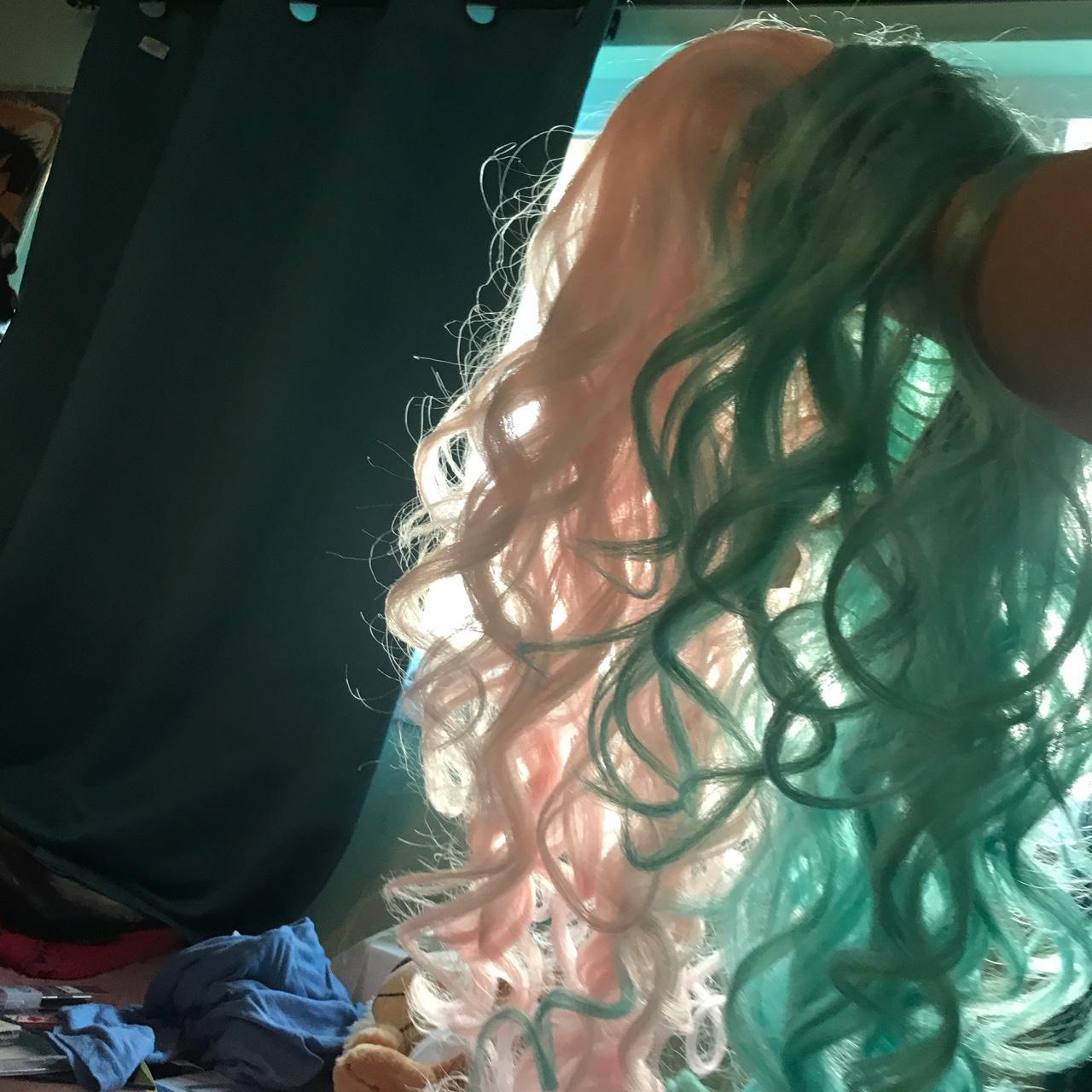 blue and pink alt harajuku decora wig someone put me... - Depop