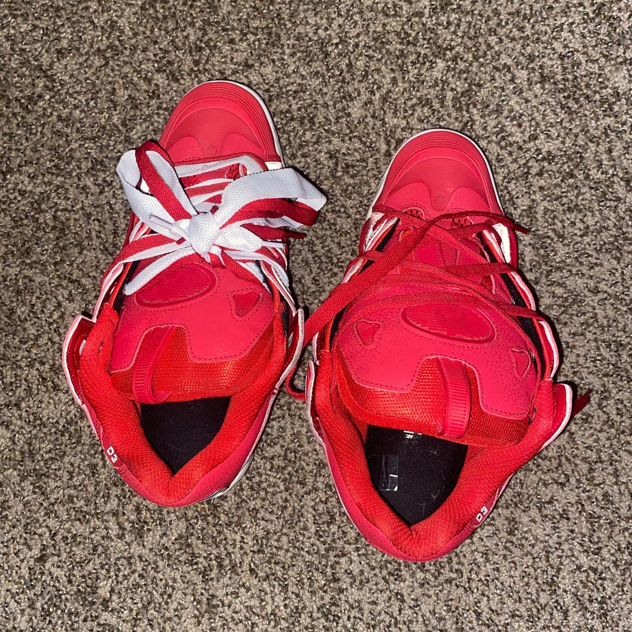 slightly dirty pair of red Osiris d3 2001s nevr... - Depop