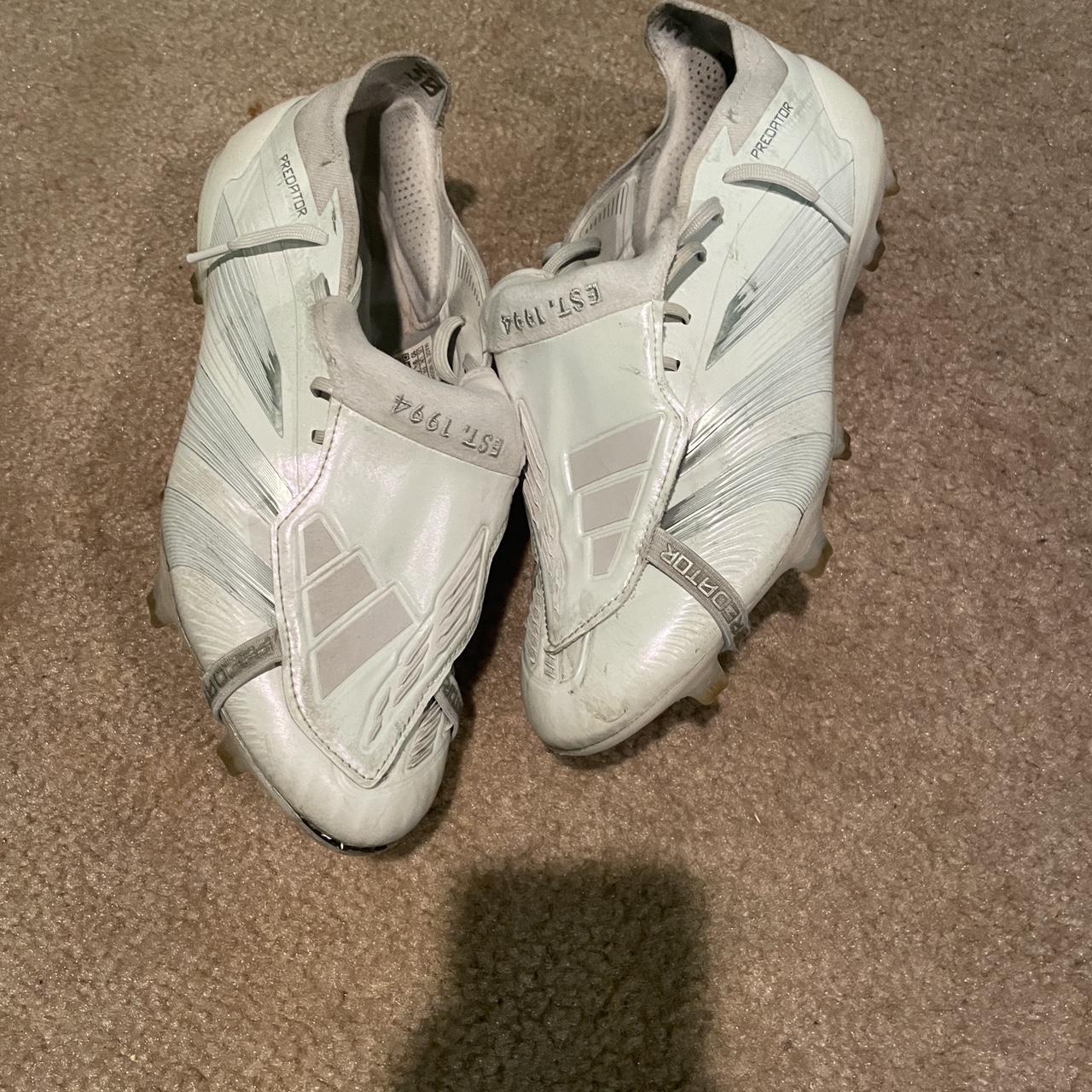 Adidas F50 Predator white and grey football boots... | Depop