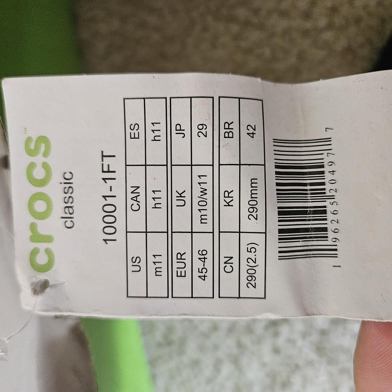 Grey Crocs (comes with jibbitz + box, new with... - Depop