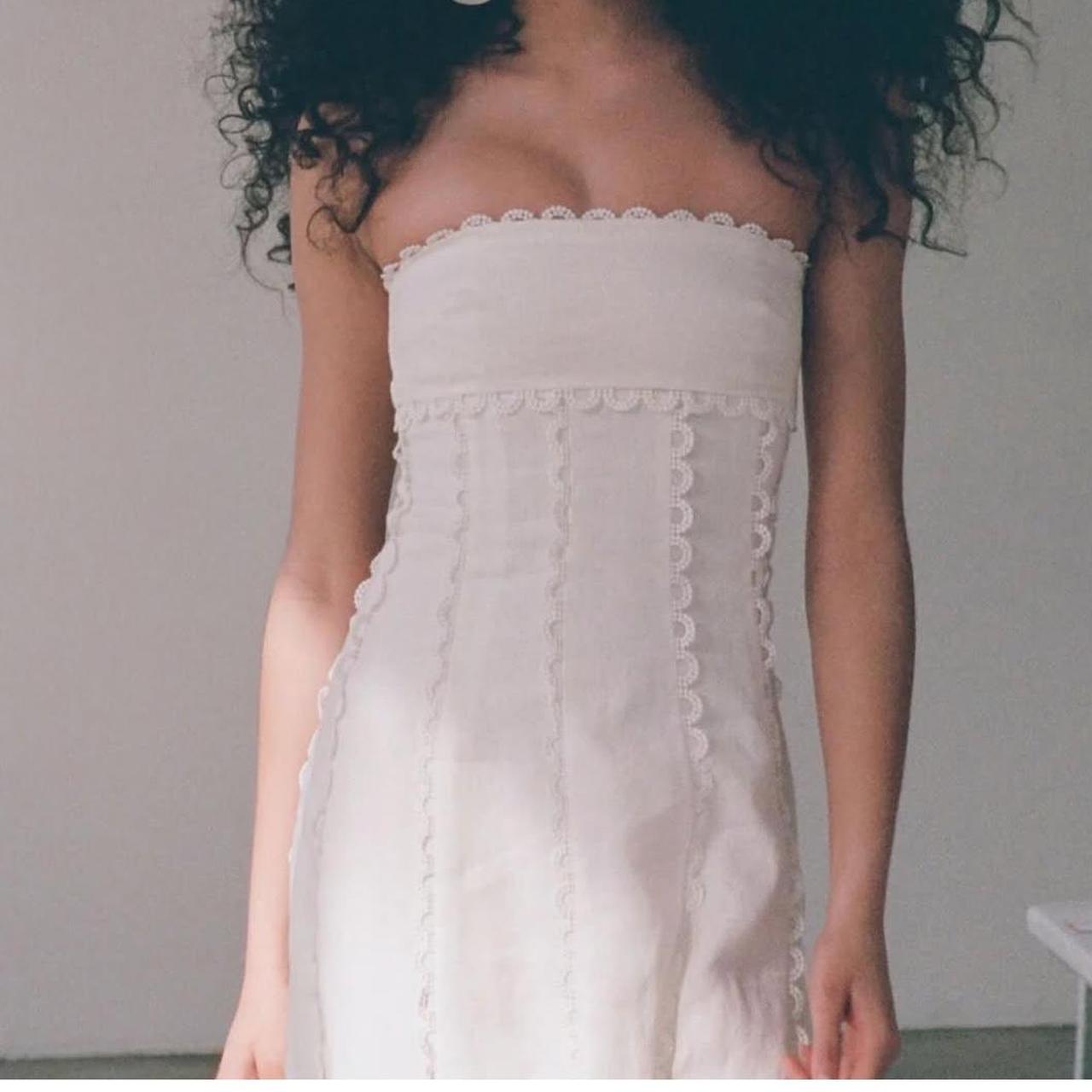 White zaco x sabo skirt dress size 6. Perfect... | Depop
