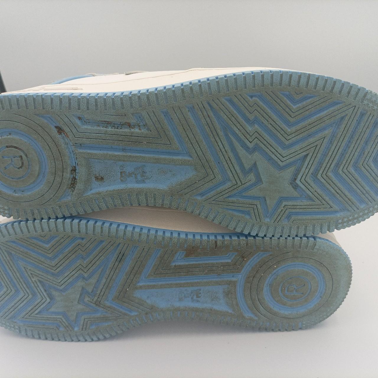 UK 8.5 baby blue bapestas - Depop