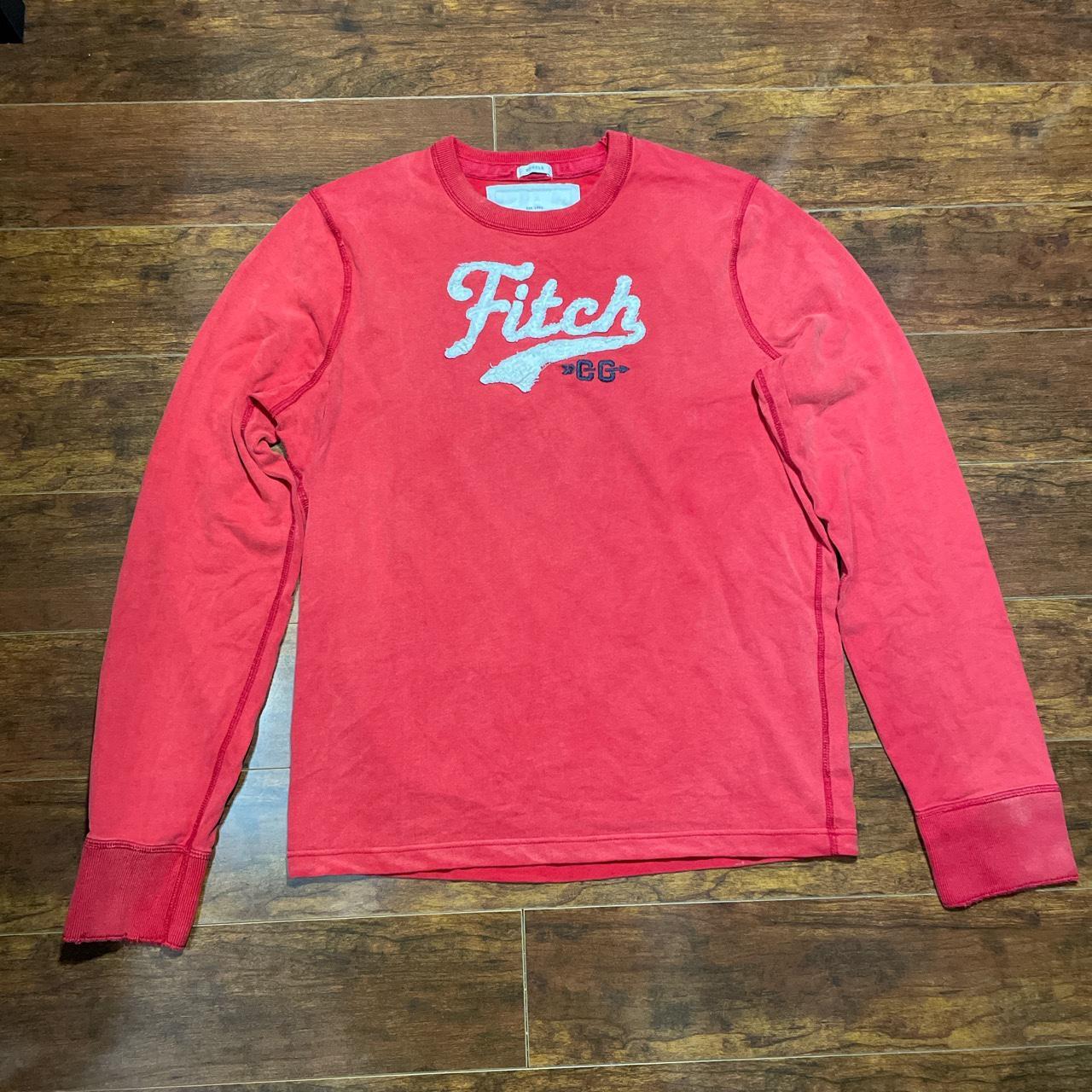 Y2K Faded Red Abercrombie & Fitch Red Shirt SIZE... - Depop