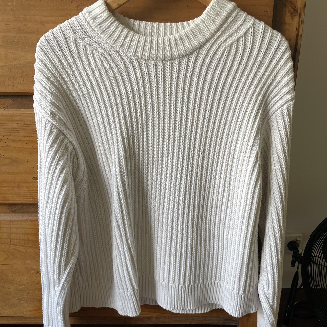 Assembly label size 6 white knitted jumper 100%... - Depop