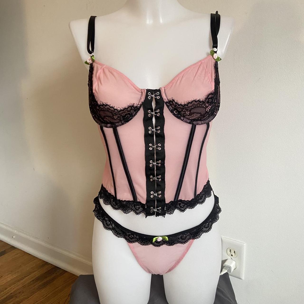 Sugar thrillz dollskill lingerie set - Pink corset... | Depop