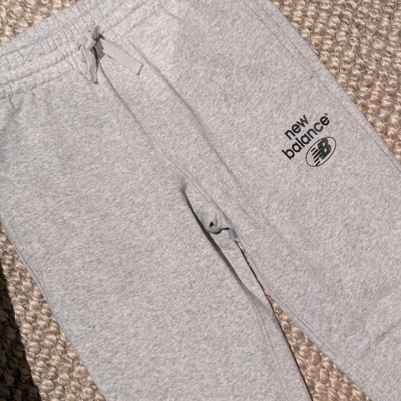 small men's grey new balance trackies in perfect... - Depop