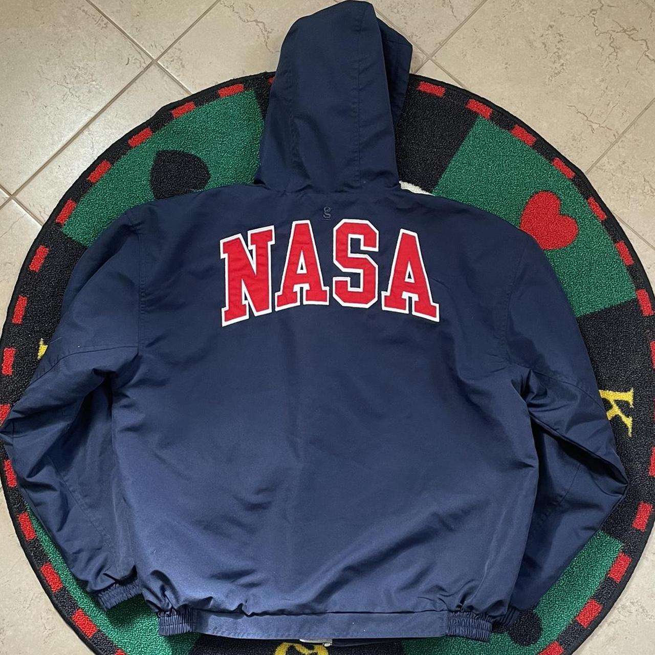 Water resistant NASA zip up jacket with cotton lining - Depop