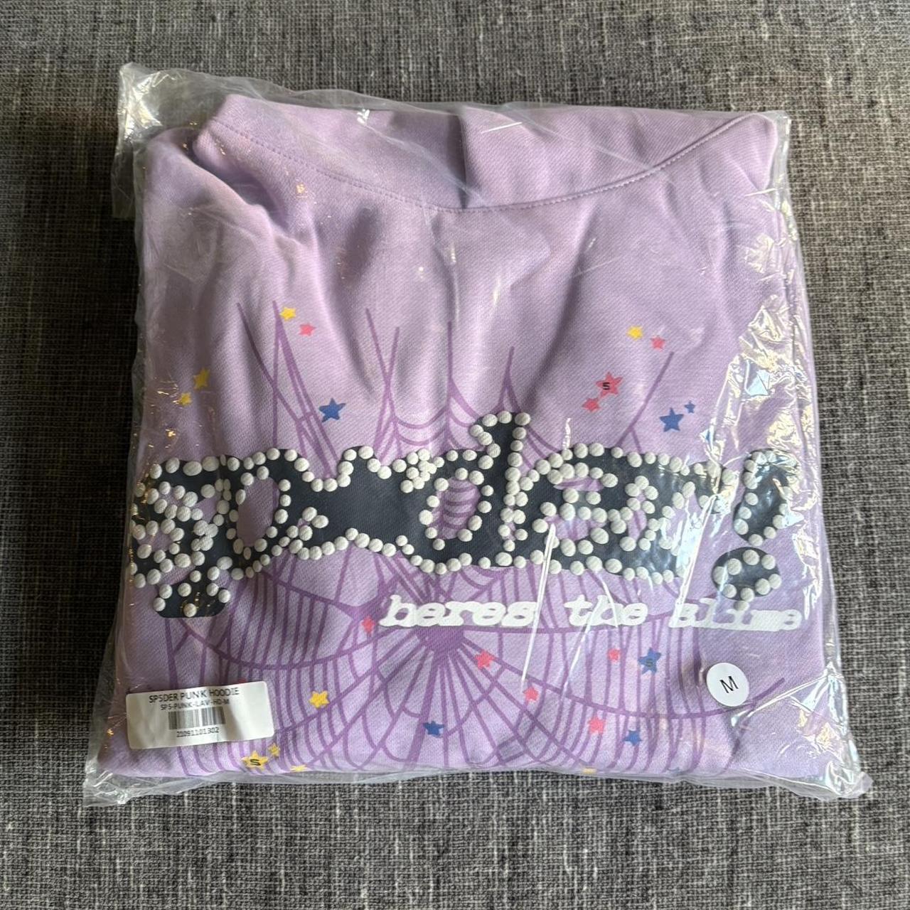 Spider Sp5der Worldwide Hoodie Purple/Acai Size Medium | Depop