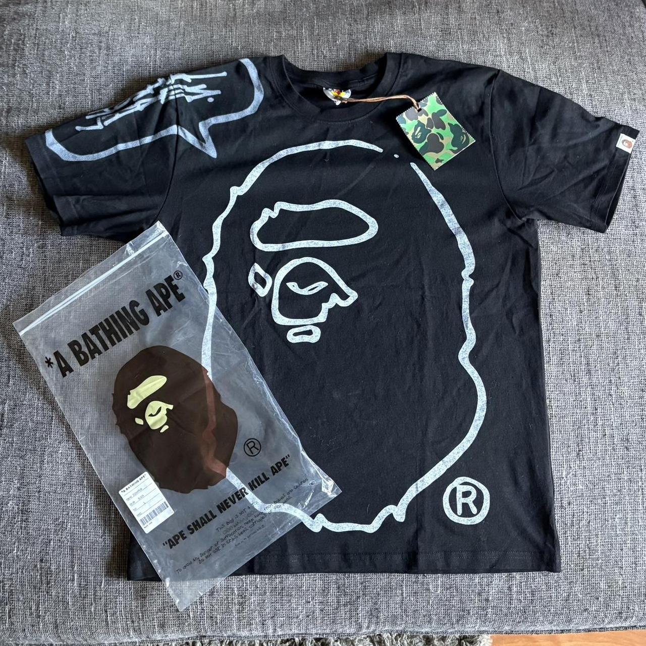 BAPE x Joshua Vides Ape Head Shirt Black Size... | Depop