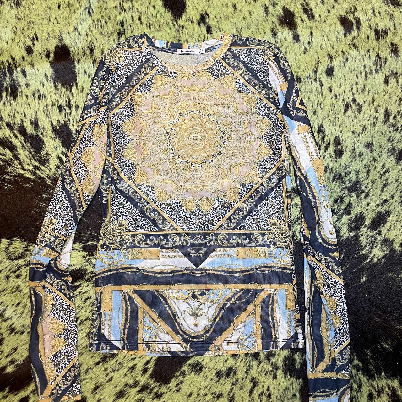 chic long sleeve mesh transparent see-through top... | Depop