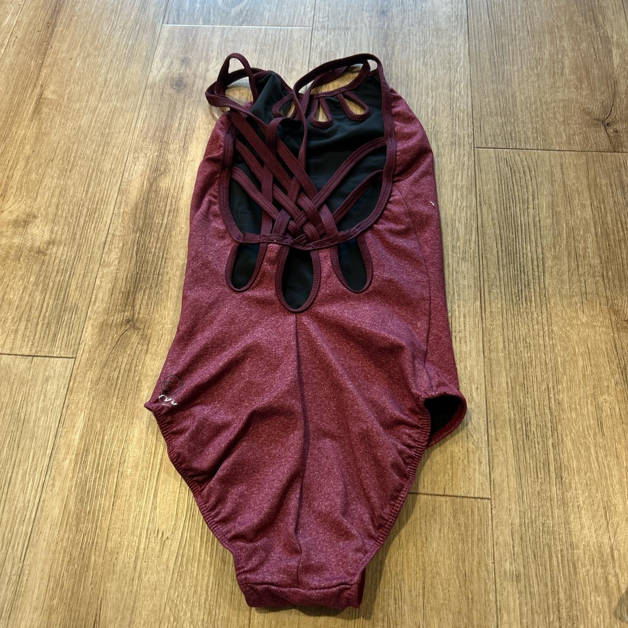 burgundy five the label ballet leotard - Depop