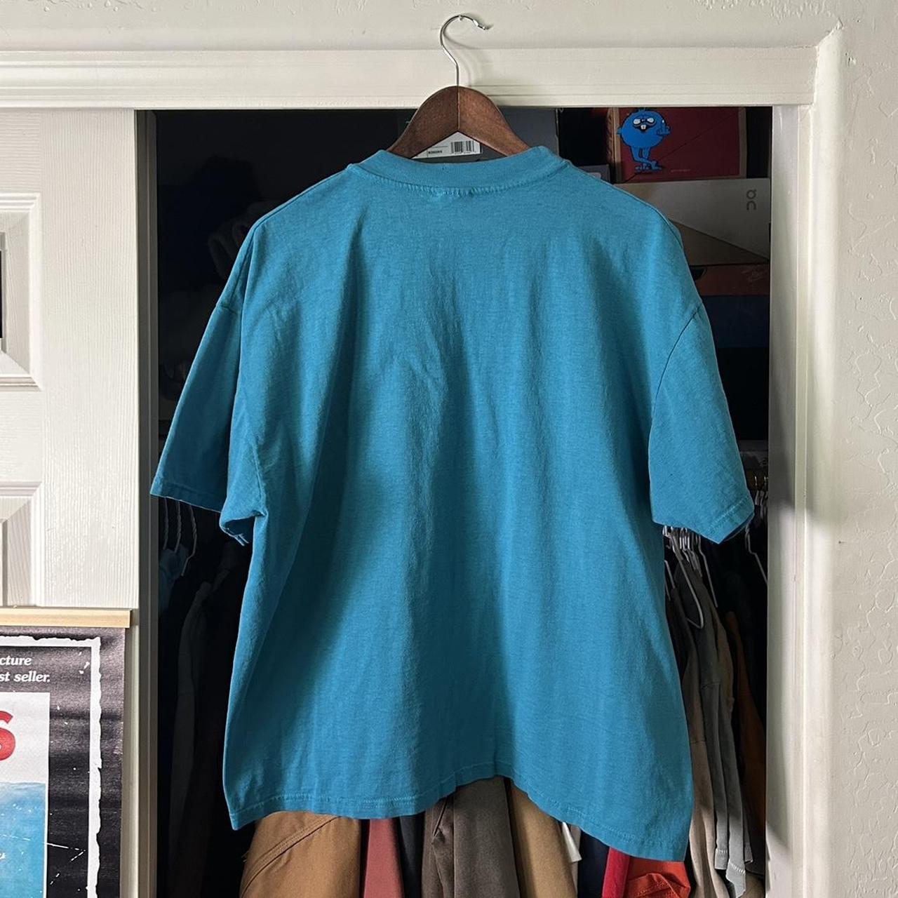 Native American Teal and Multicolored graphic 90s... | Depop