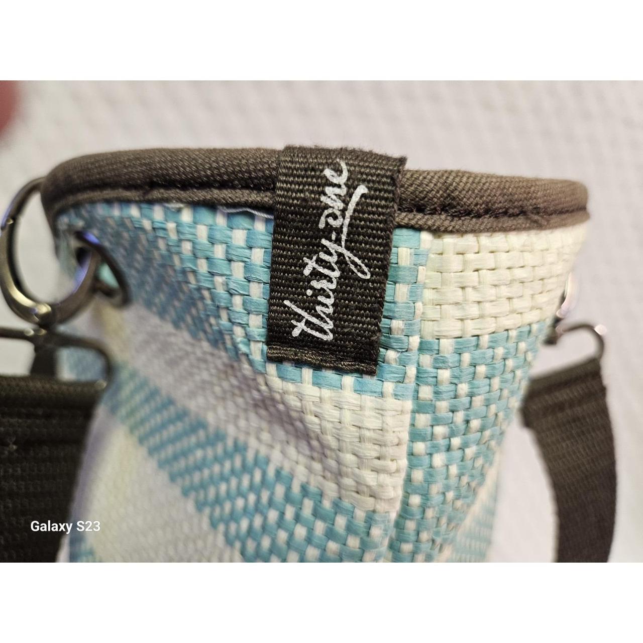 Thirty-One C Mini ToteRetired Turquoise St Stripe... | Depop