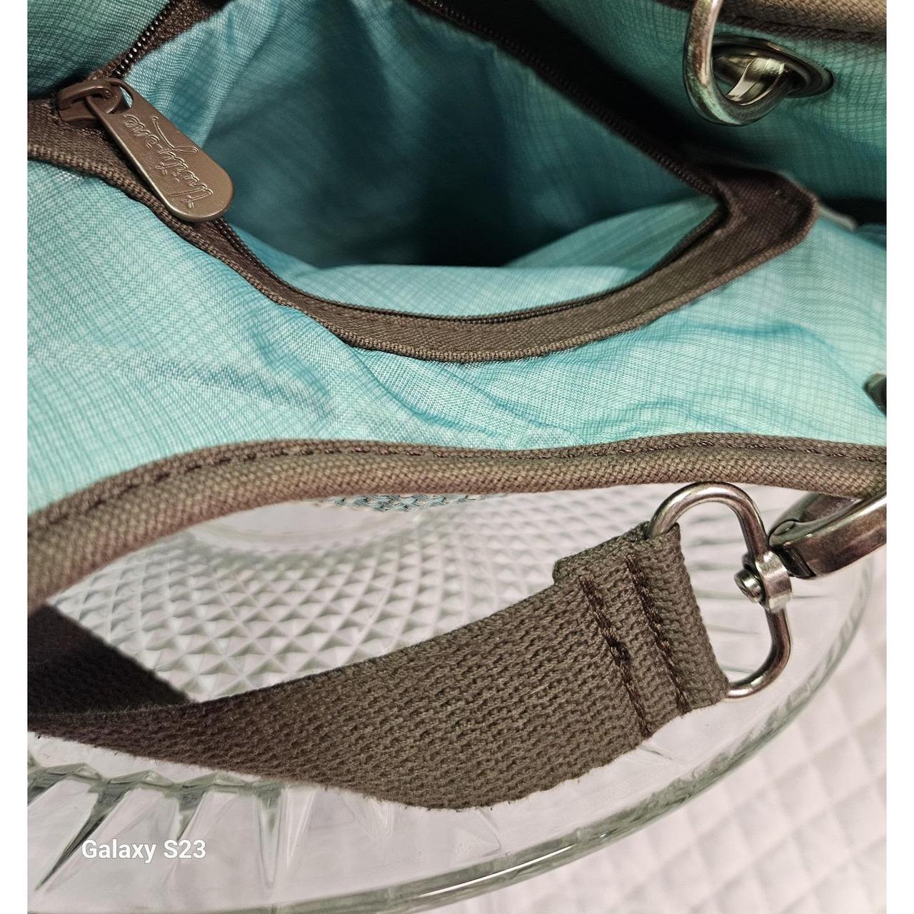 Thirty-One C Mini ToteRetired Turquoise St Stripe... | Depop