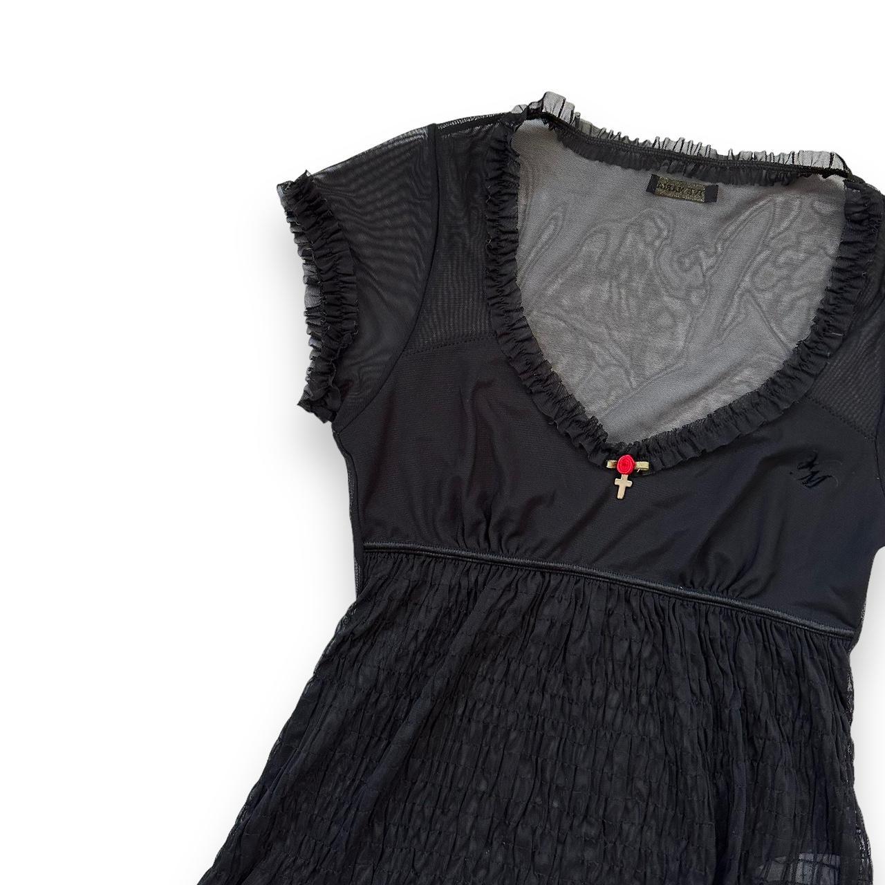 Vive Maria black milkmaid top with ruching • label... - Depop