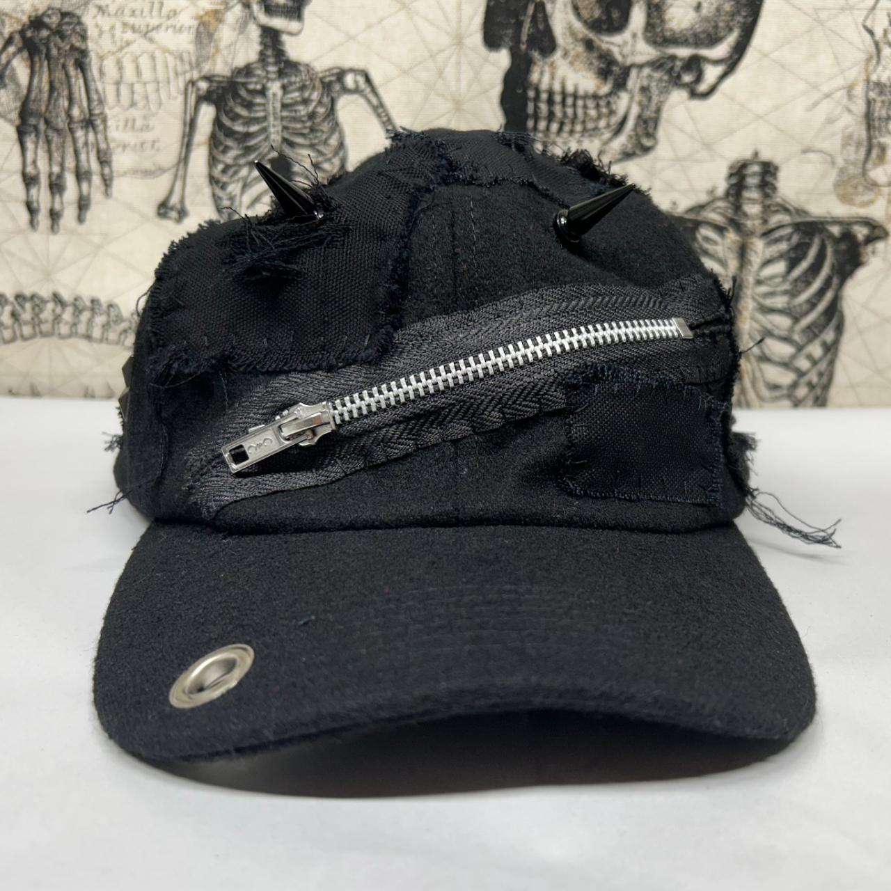 Punk Patch Hat - Crust Punk Hat with Patches Spikes... | Depop