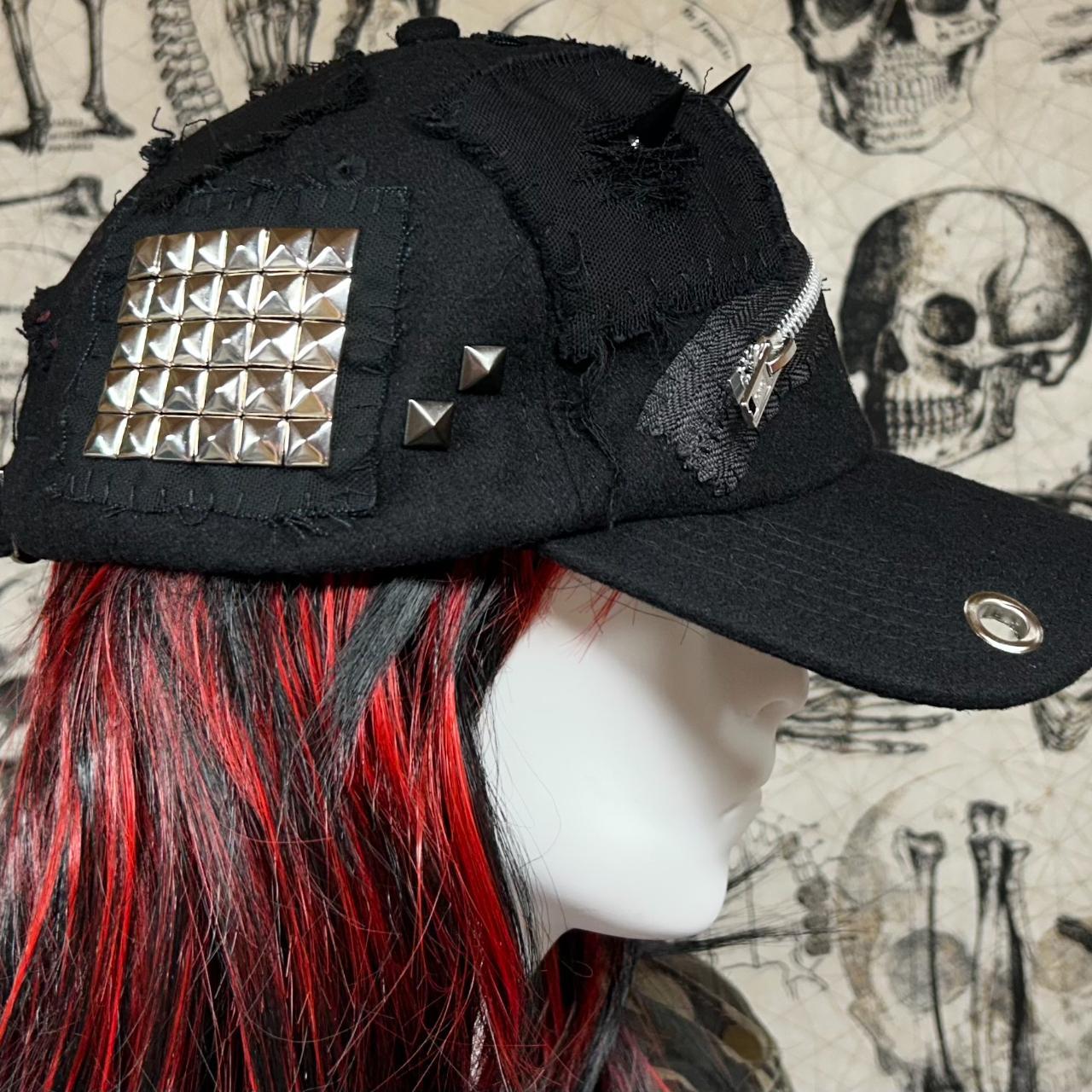 Punk Patch Hat - Crust Punk Hat with Patches Spikes... | Depop