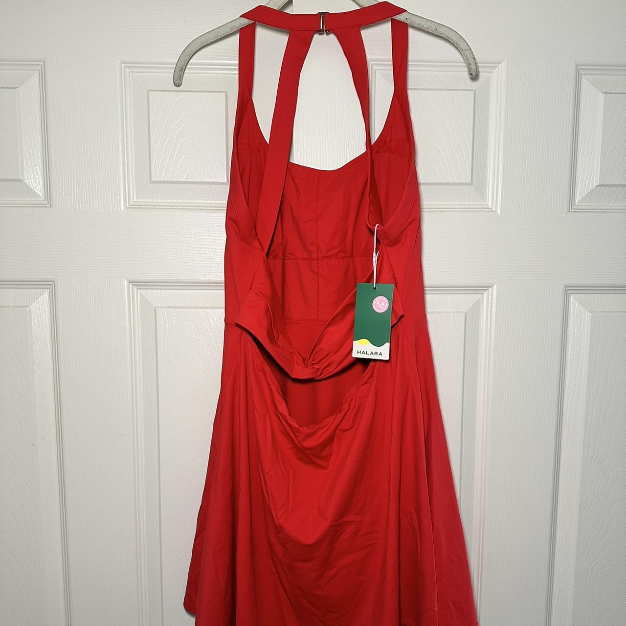 Red Halara Athletic Dress Built in shorts Size... - Depop