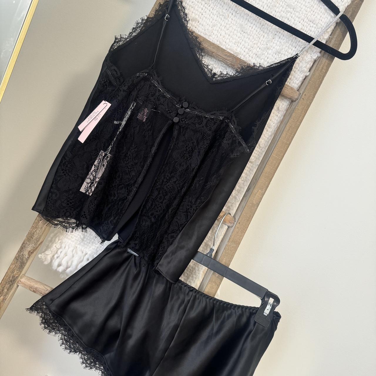 Gorgeous detailed Victoria's Secret lace silk pajama... - Depop