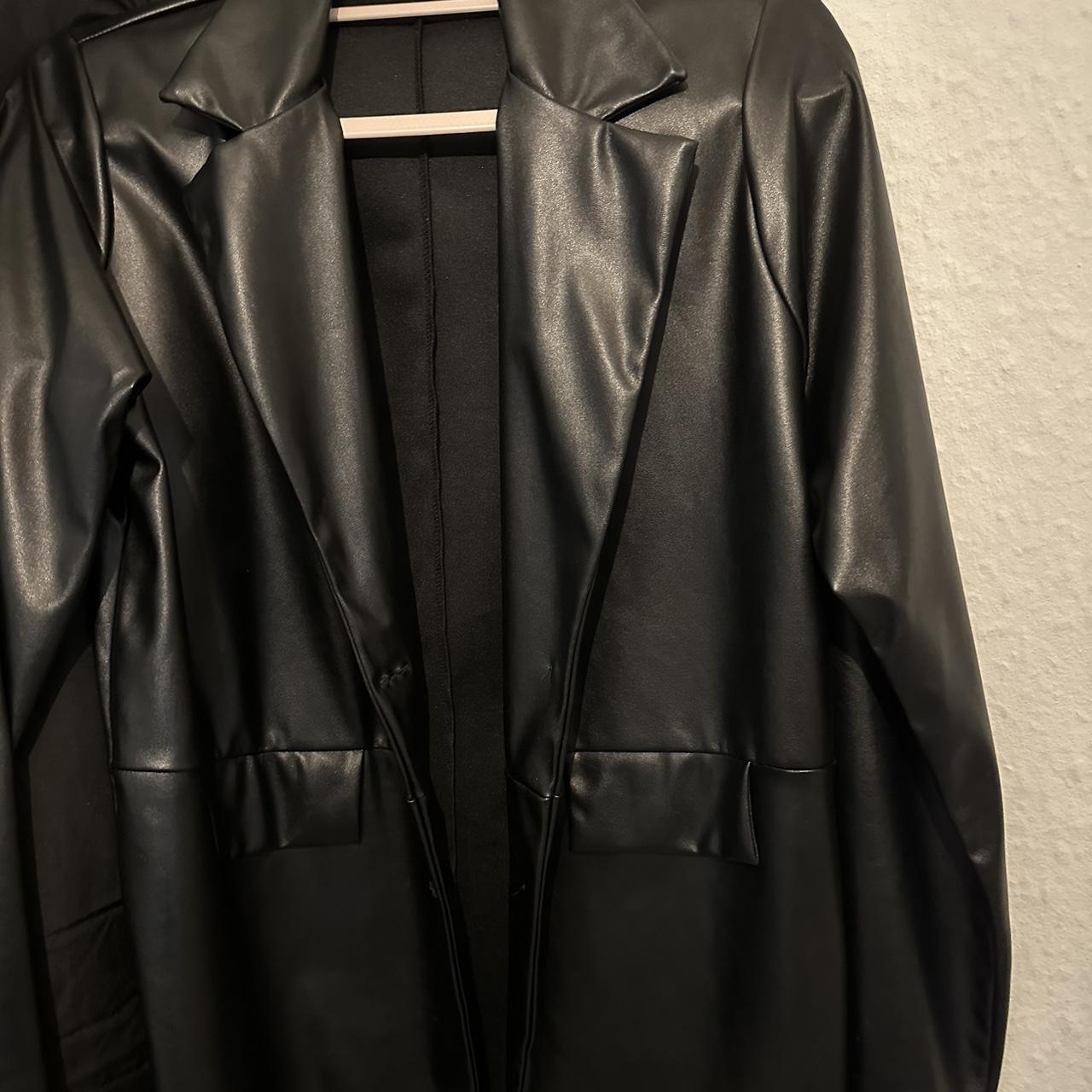 PLT leather Blazer - Depop