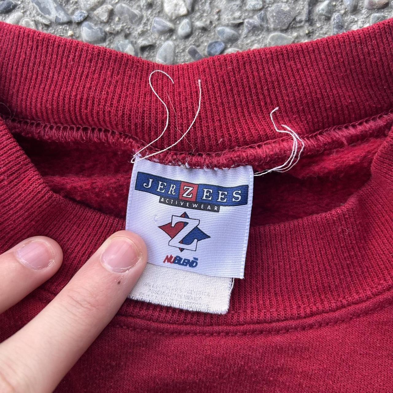 Vintage Boxy Red Crewneck Boxy fit/ clean faded... | Depop